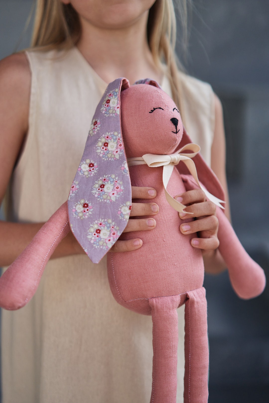 READY TO SHIP, Heirloom Vintage Rag Doll, Organic Textile Bunny Toy ...