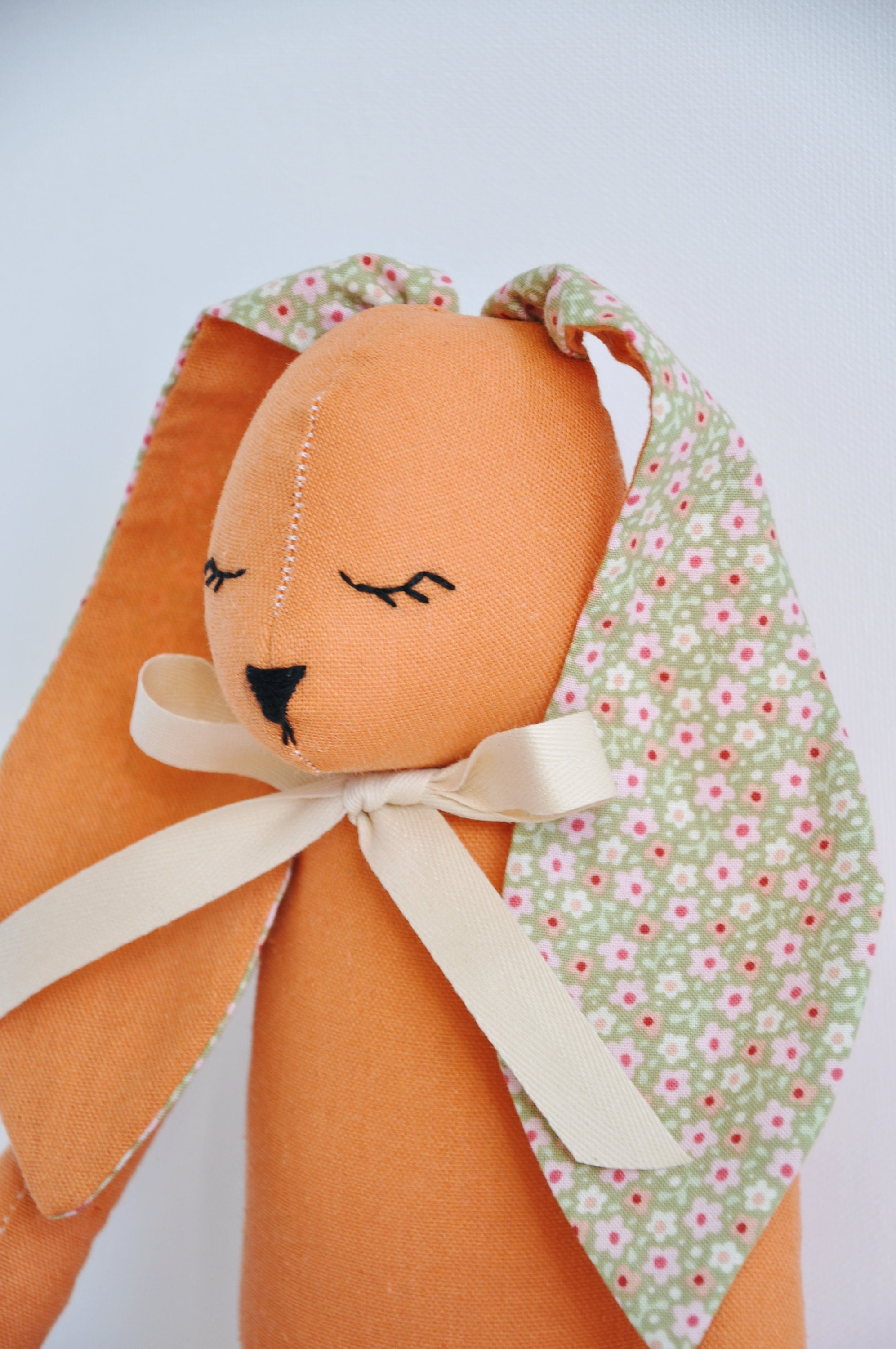 Rag Bunny Doll With Accessory Handmade Plush Rabbit Toy - Etsy