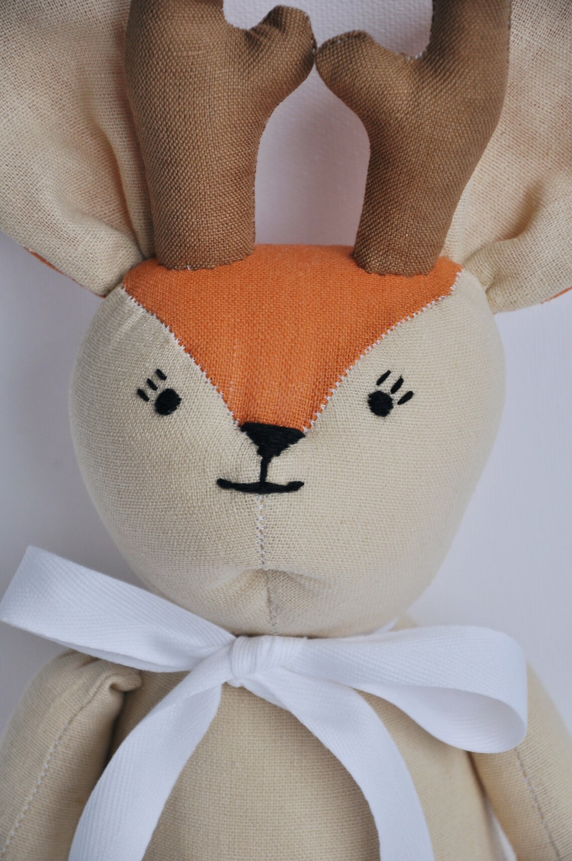 Deer Textile Toy Heirloom Rag Fawn Doll Stuffed Animal - Etsy