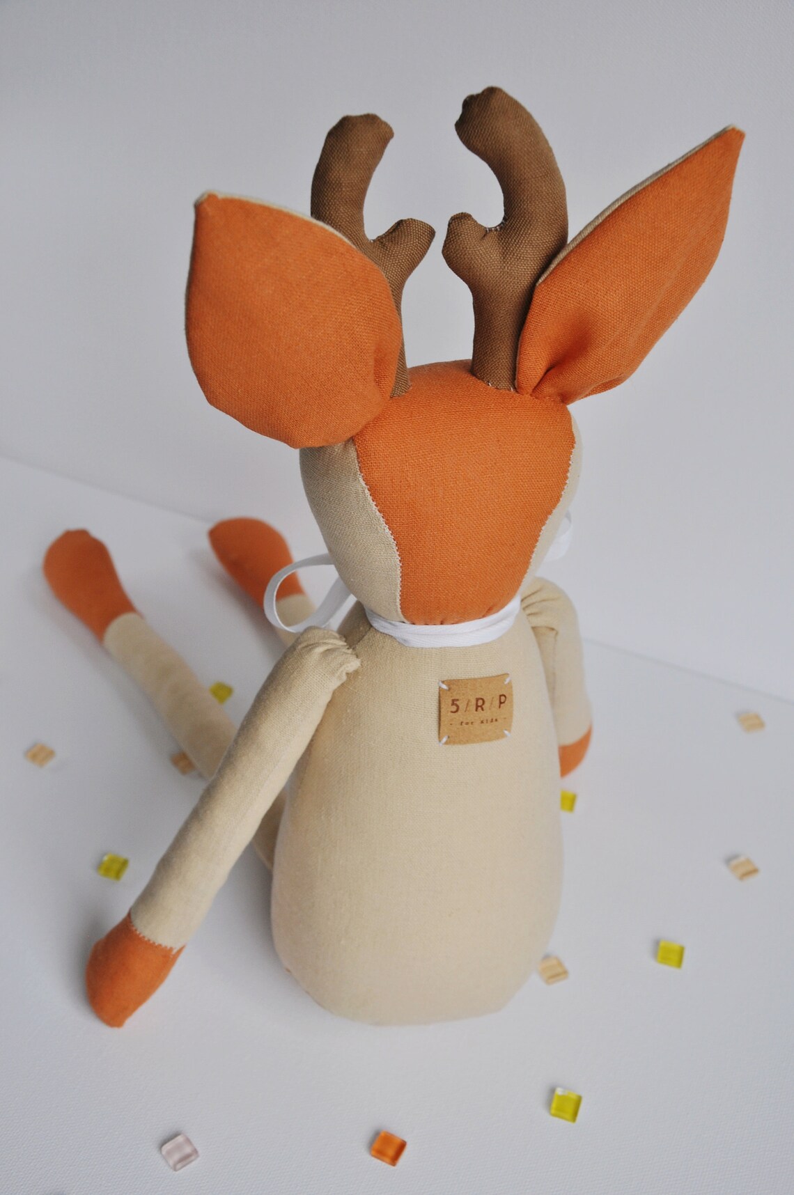 Deer Textile Toy Heirloom Rag Fawn Doll Stuffed Animal - Etsy