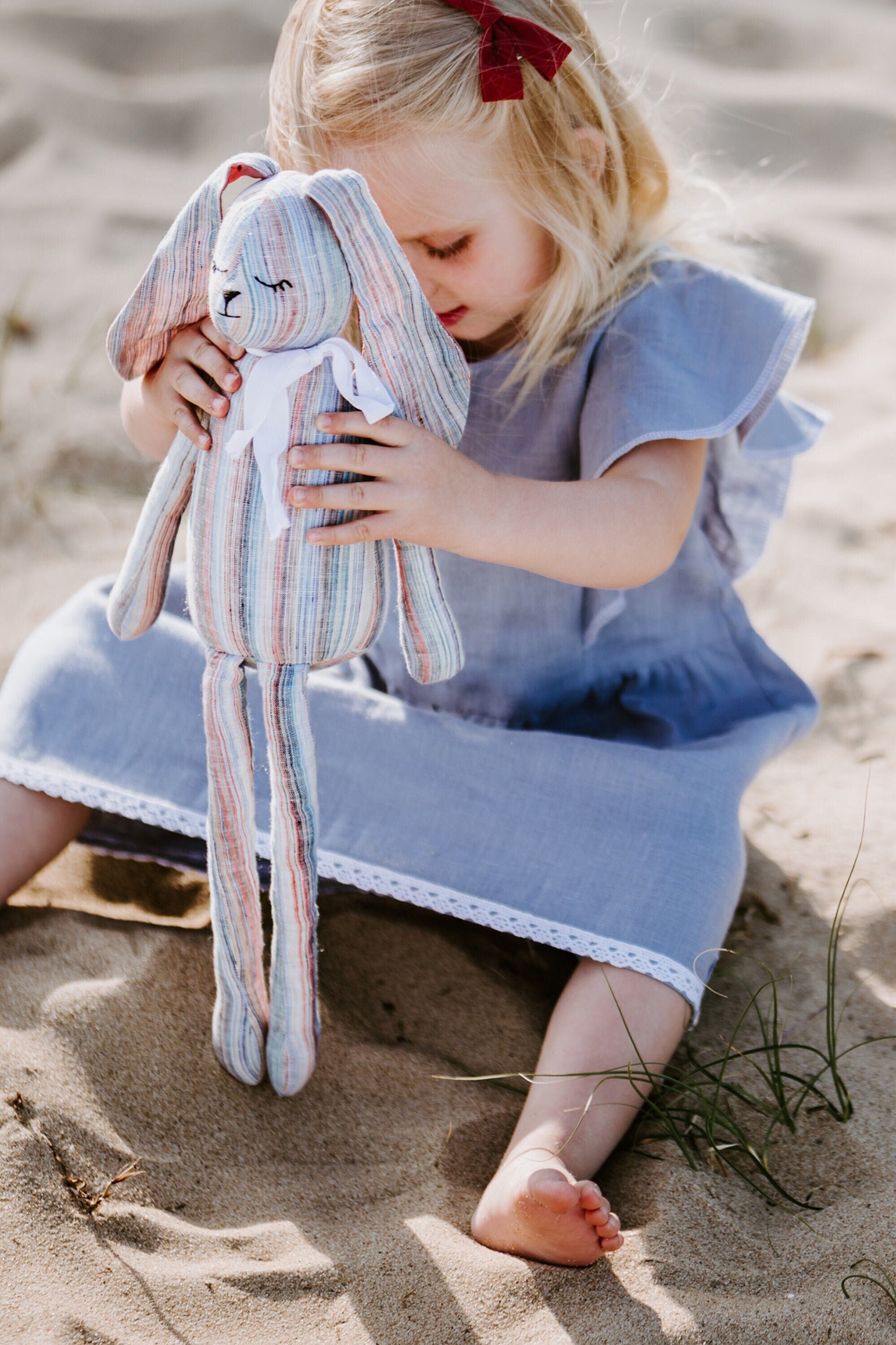 Soft Linen Bunny Toy Nursery Decor Organic Stuffed Animal - Etsy