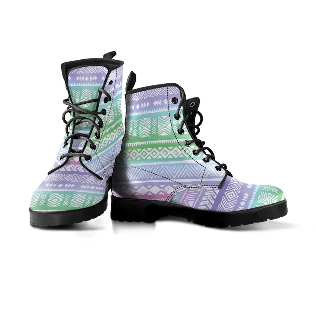 Botas Aztecas Acuarela, Botas Aztecas, Botas de Mujer, Cuero Vegano ...