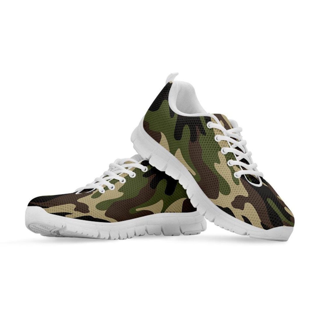 Army Green Camouflage Sneakers Best Shoes Custom Name Shoes Running ...