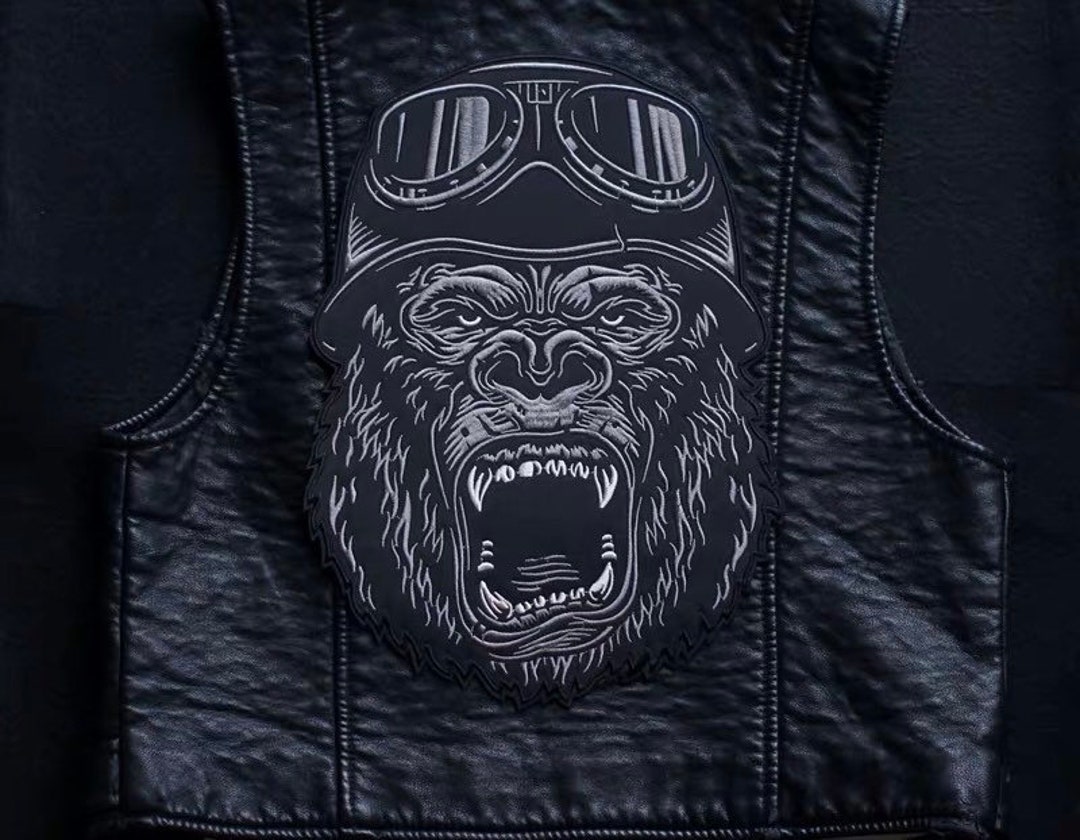 Gorilla Embroidery Patch, Gorilla Patch. Jacket Patch, Feather Patch ...