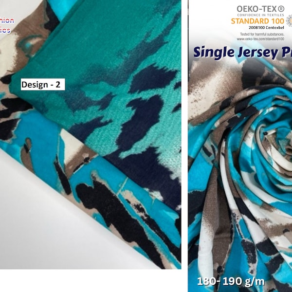 Knit Printed Fabric Etsy