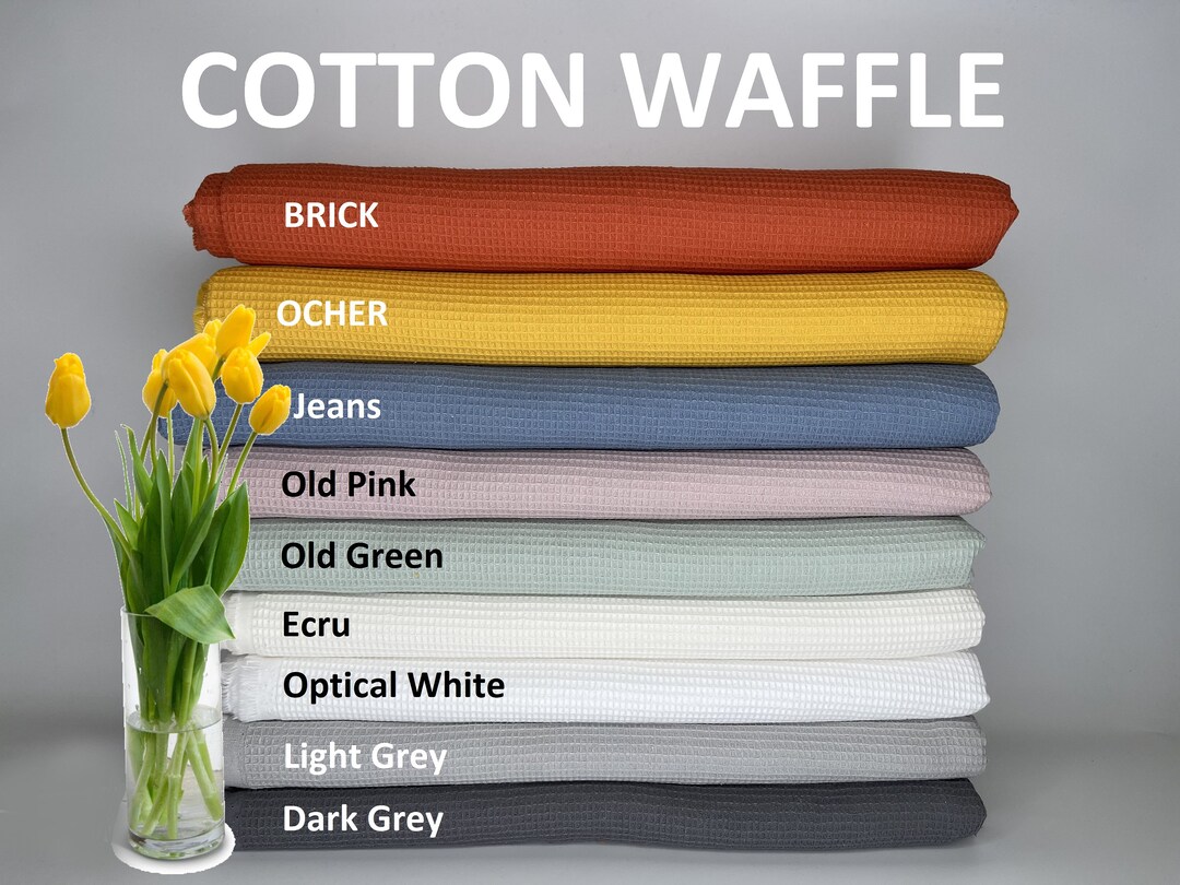 Mini Waffle Fabric Cotton Fabric Sewing Project Turkish Cotton Waffle ...