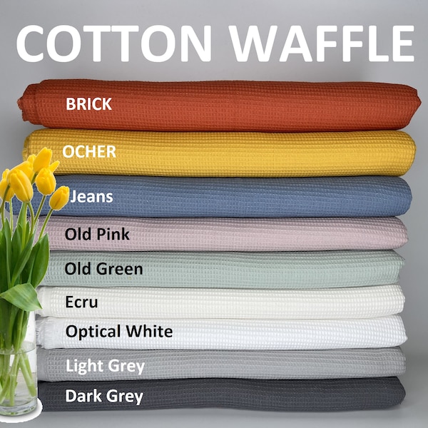 Waffle Weave Fabric - Etsy