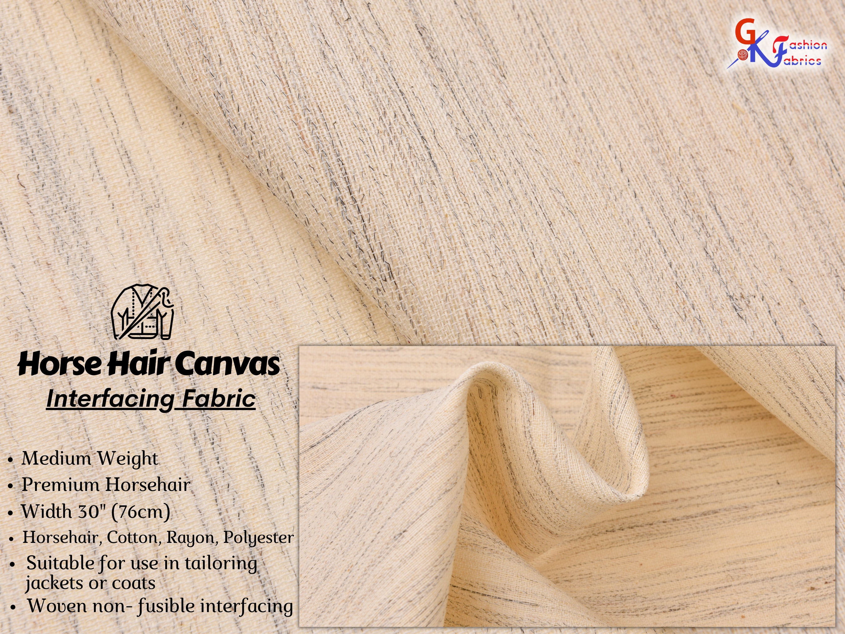 Horse Hair Canvas Interfacing Fabric - Etsy