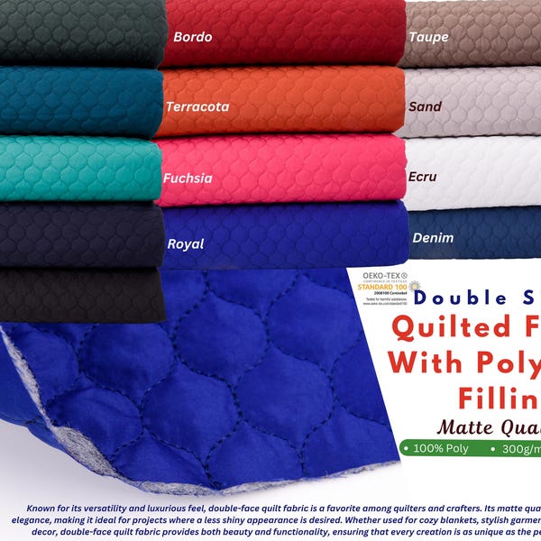 Double Sided Pre Quilted Fabric - Etsy