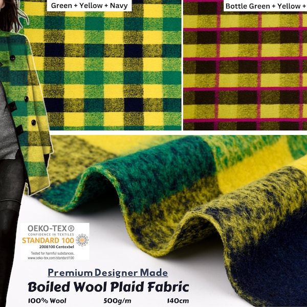 Plaid Wool Fabric - Etsy