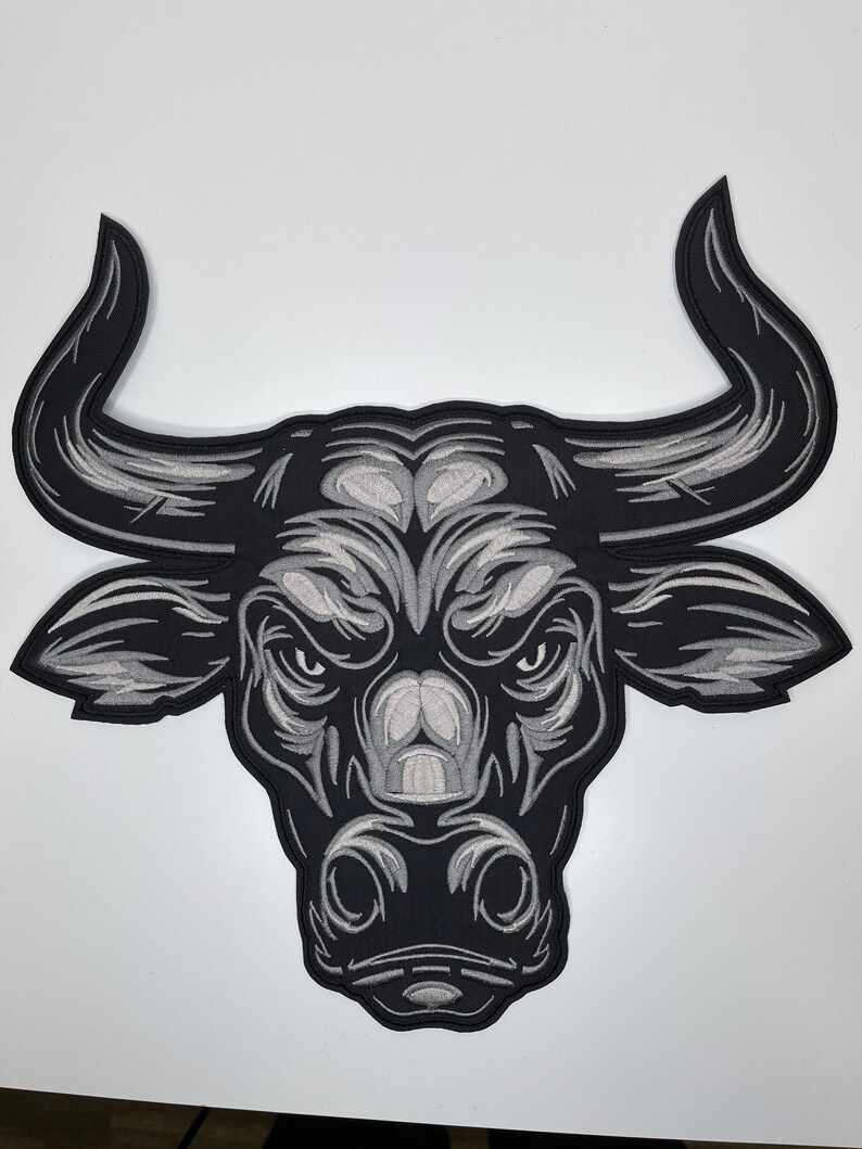 Bull Embroidery Patch Bull Head Patch. Cow Patch jacket - Etsy