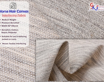 Horse Hair Interfacing Canvas Fabric, 80cm 31.5 Wide, Sold by the Meter ...