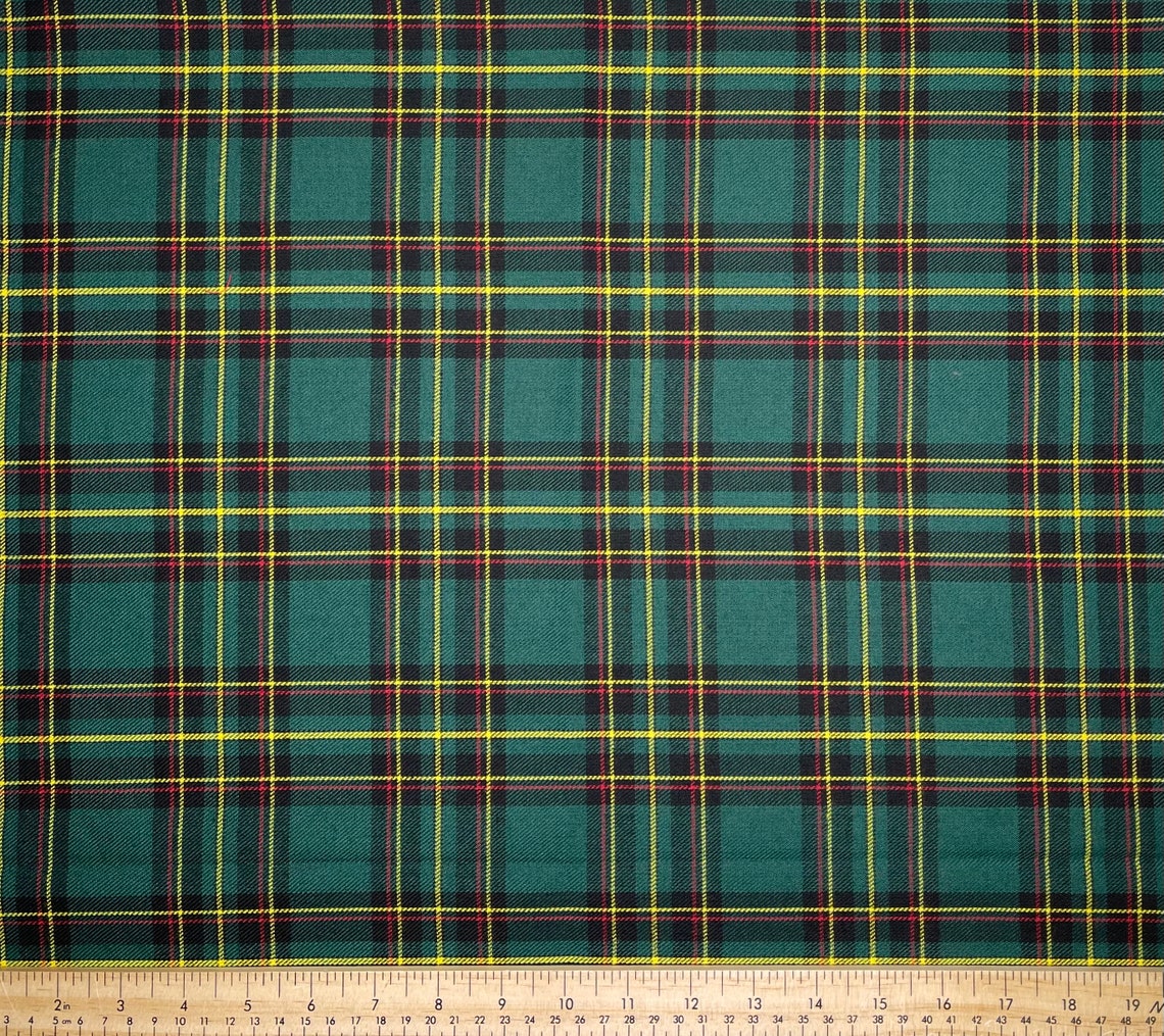 Classic Plaid cotton Fabric Tartan Fabric by the Yard COTTON | Etsy