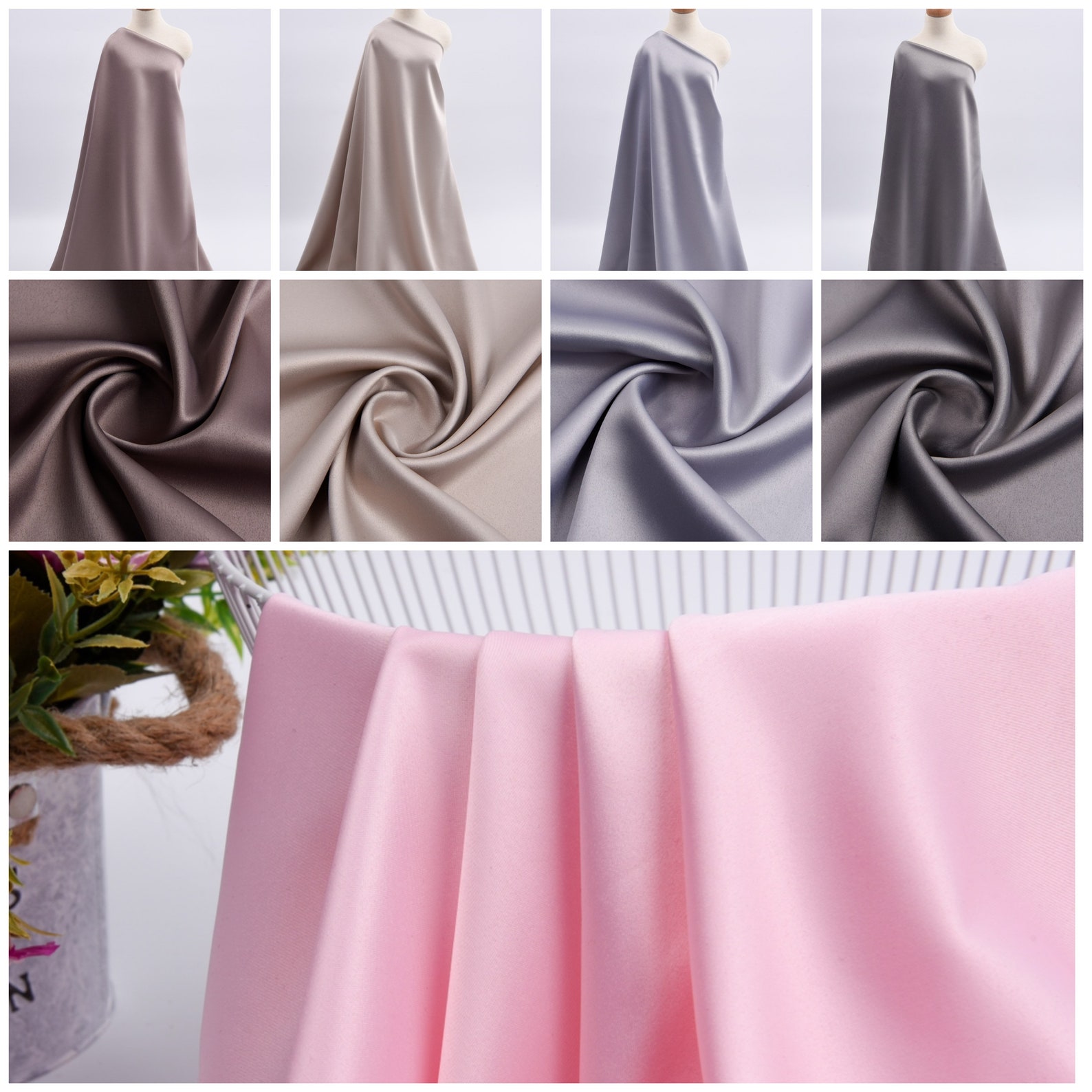 Premium Matte Silky Satin Fabric S1015 Bridal Fashion - Etsy