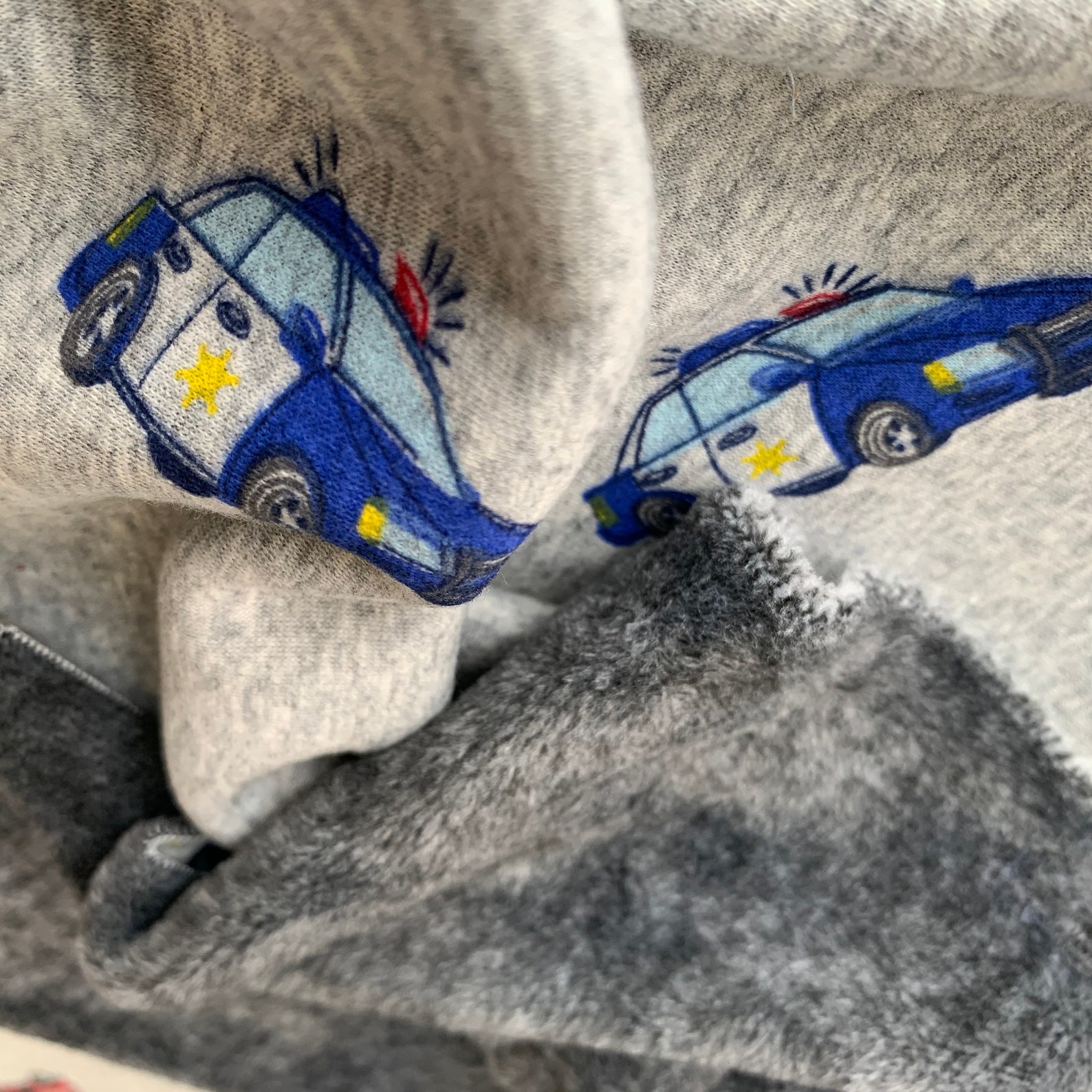 Police Car Alpine Fleece Fabric Sweatshirt Fabric Hoodie - Etsy
