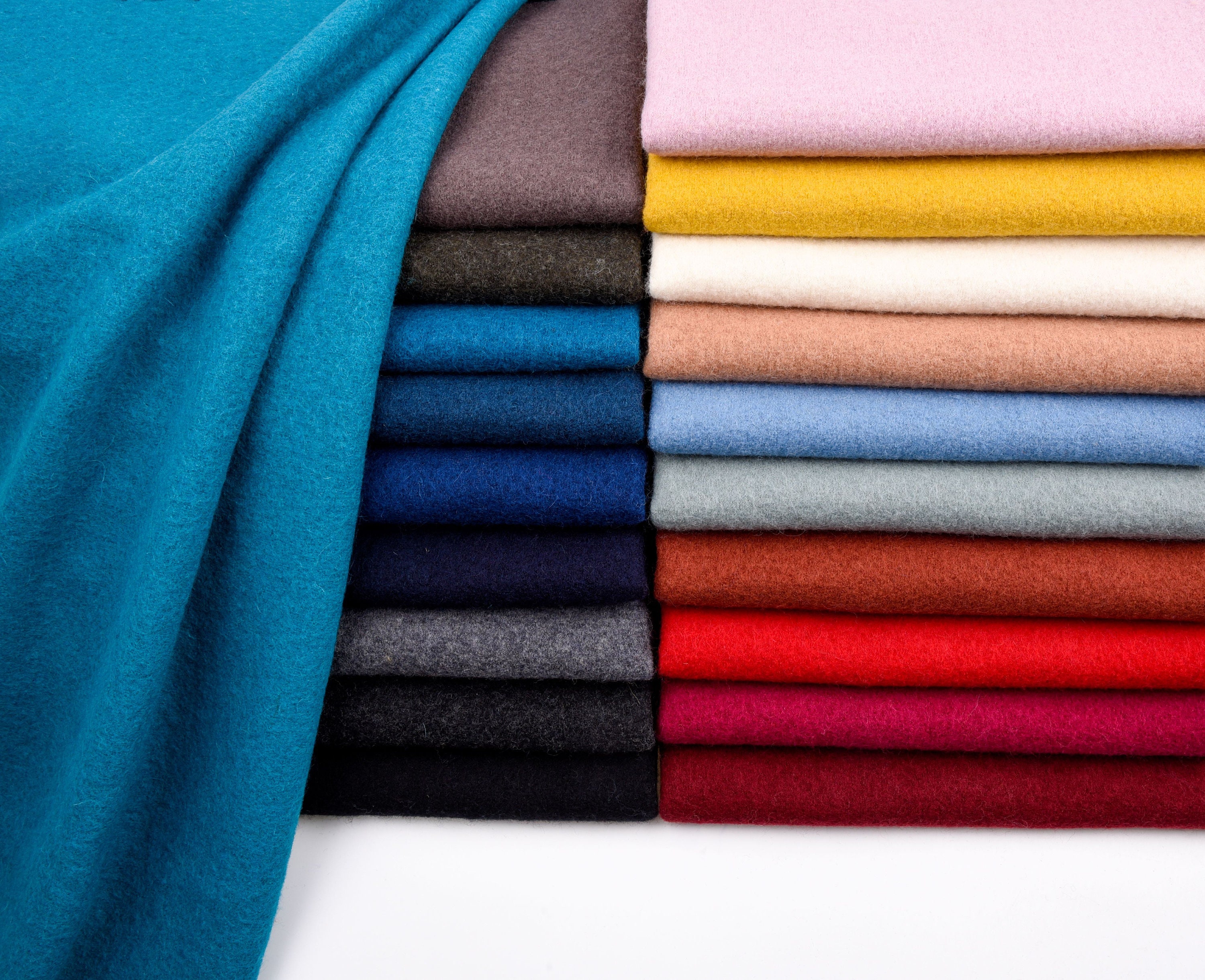100% Boiled Wool Fabric by Half Yard - Etsy