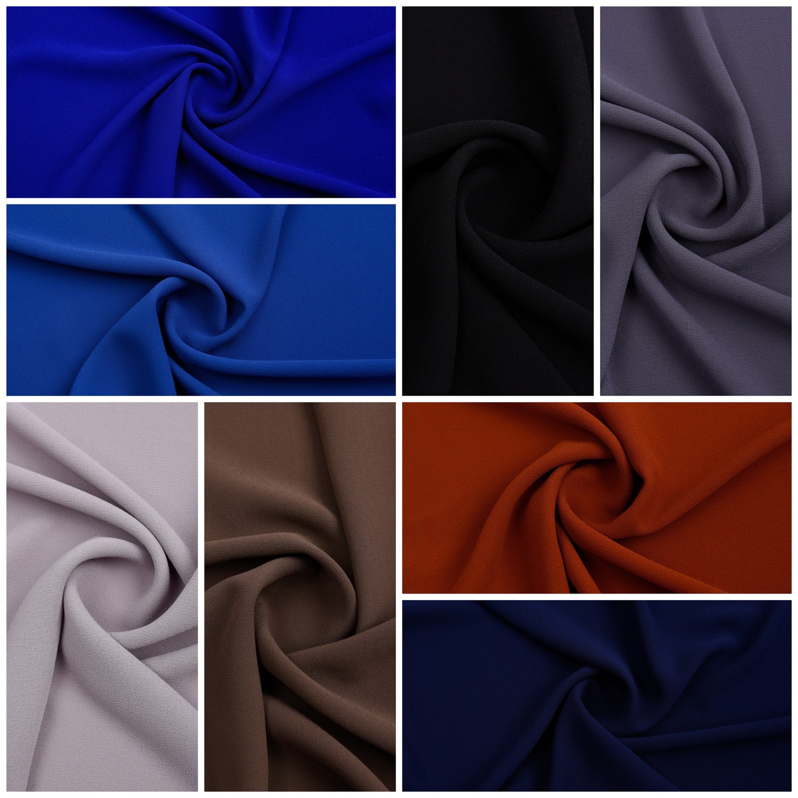 Premium Crepe Chiffon Georgette Plain Dyed Oeko-tex Fabric | Etsy