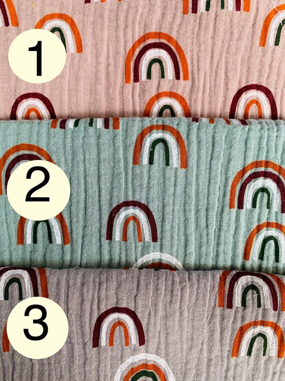 Double Gauze Muslin Fabric rainbow print Muslin Double Gauze | Etsy