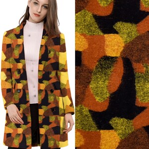 Boiled Wool Jacquard Irregular Dots Pattern Fabric/ Made by Merino Wool ...