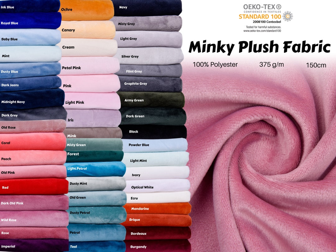 Solid Plush Smooth Minky Fabric ,soft Plush Fabric, Cuddle Fleece ...
