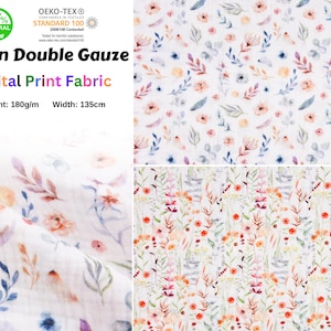 Cotton Double Gauze /digital Prints Fabric - 6450 , Muslin Cotton ...