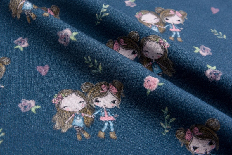 Alpine Fleece Girls Sisters Print Fabric 4998 Alpine Fleece - Etsy