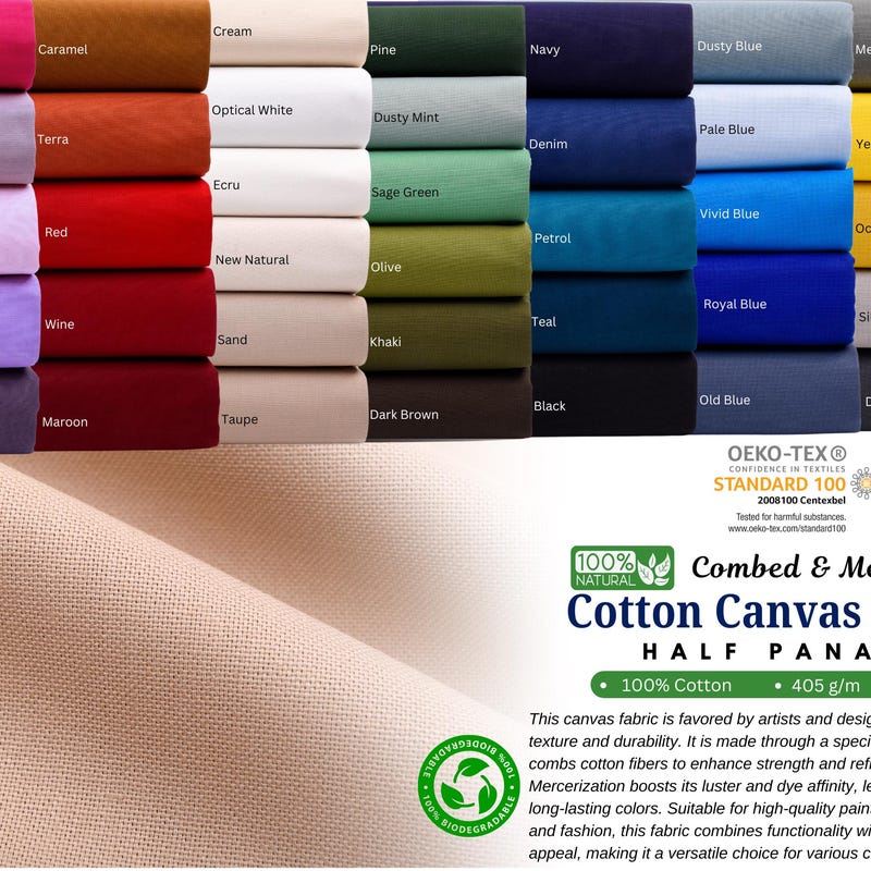 Canvas Fabric by the Yard - Etsy