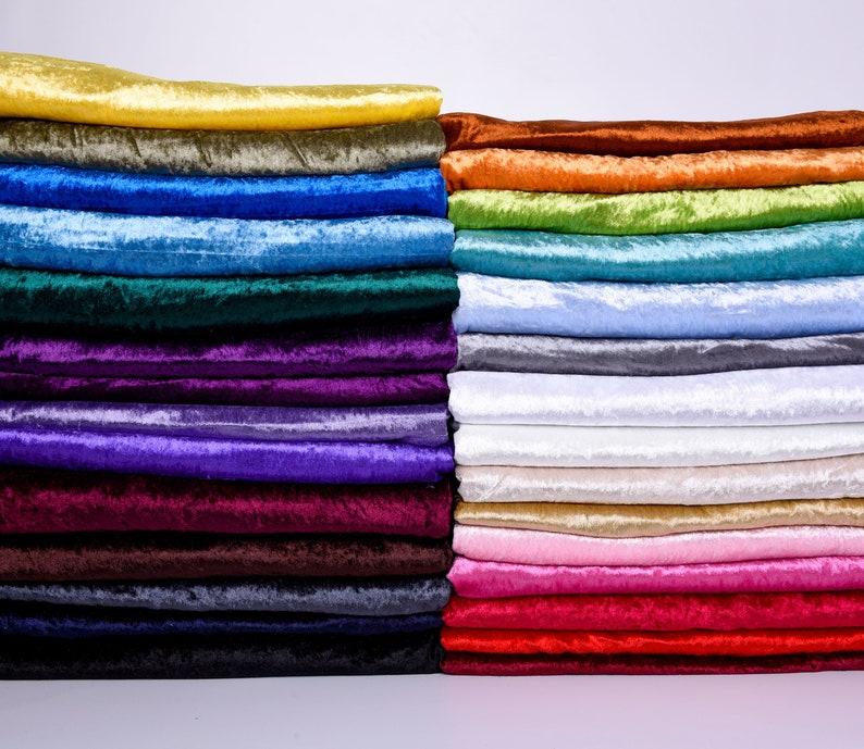 Crushed Velvet Fabric Panne Velour Fabric 100% Polyester - Etsy