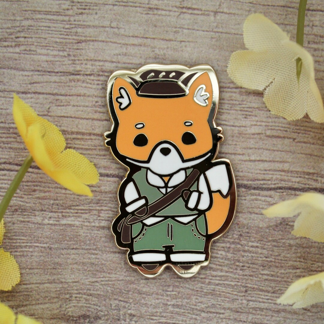 Frederick Fox Enamel Pin, Gift for Friends, Cottagecore Gift, Cute ...