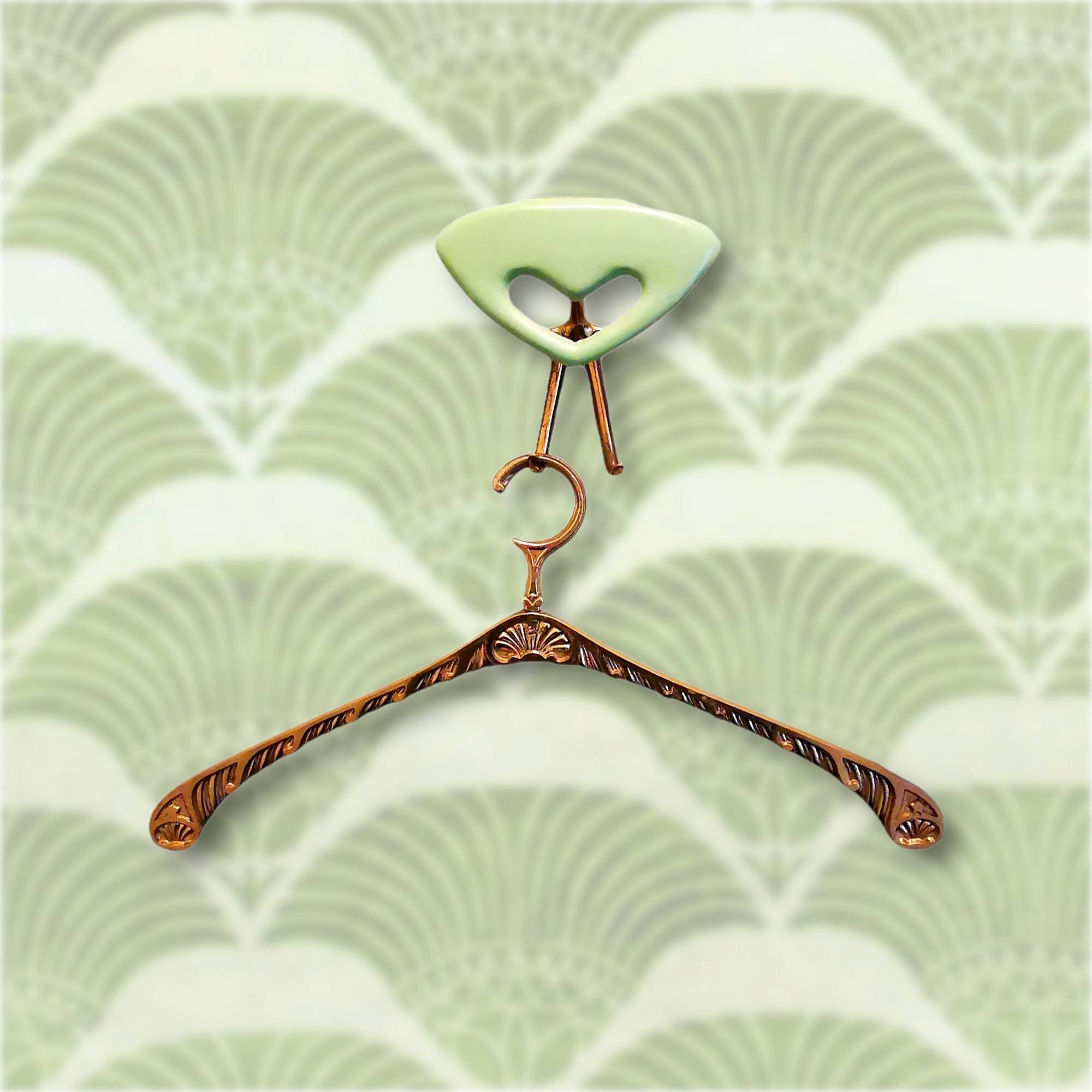 Abrigo antiguo colgante gancho Art Déco Art Nouveau latón | Etsy