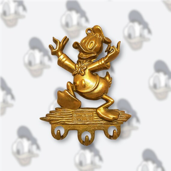 Vintage Walt Disney Donald Duck Brass Wall Rack / Key Rack / - Etsy