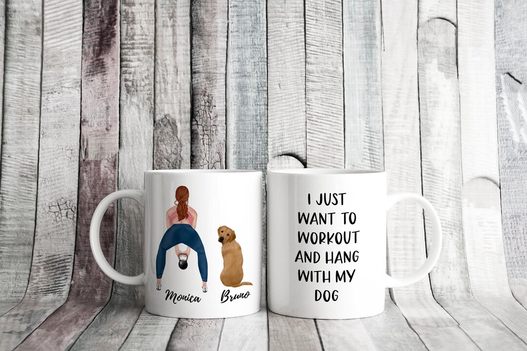 Fitness & Gym Lover Mug Gym Gift for Workout Lover Dog Lover Gift ...