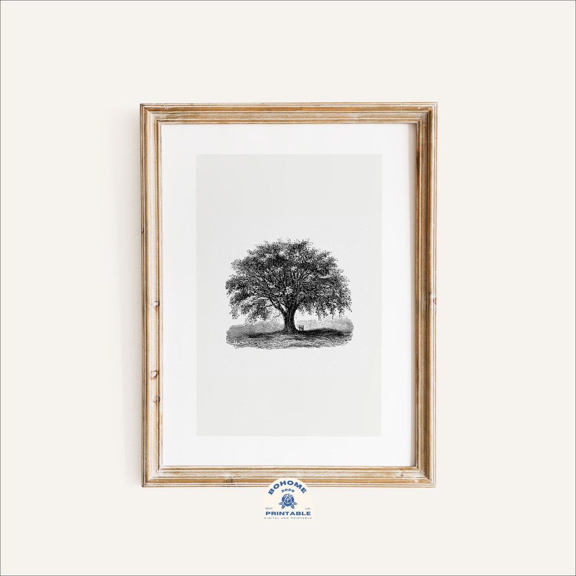 Tree Etch , Tree Drawing, Tree Sketch Art Print, Vintage Art Print ...