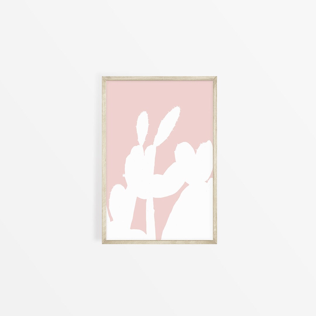 Pink Aesthetic Tezza Cactus Cacti Wall Art Digital Print - Etsy