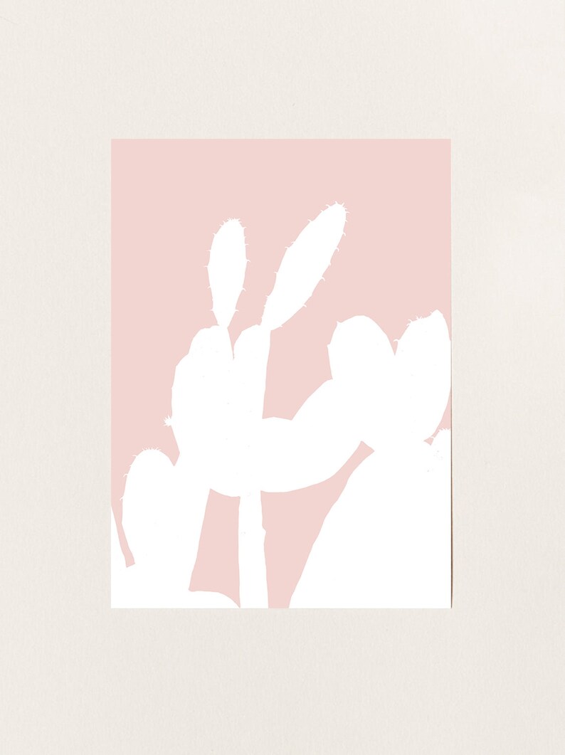 Pink Aesthetic Tezza Cactus Cacti Wall Art Digital Print - Etsy