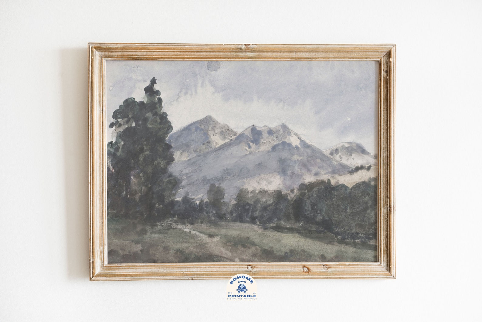 Mountain Painting Vintage Art Antique Art Prints Landscape | Etsy