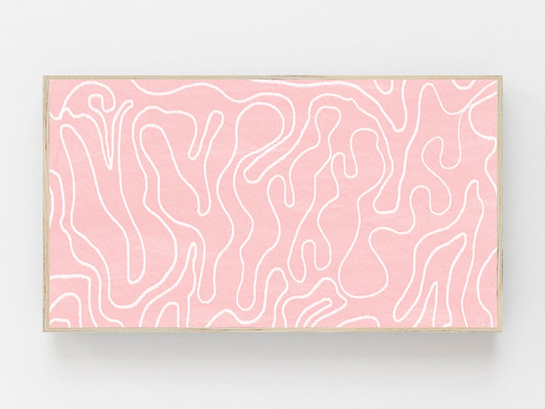 Frame Tv LINE ART, Pink Samsung Frame Tv Art, Terracotta Art for ...