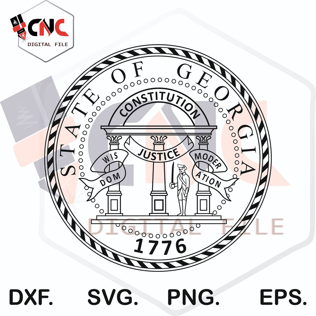 Georgia State Seal USA United States America Vector File 2d and Svg - Etsy