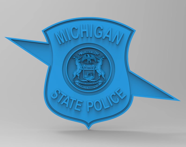 Michigan State Police Badge 3d Stl File ... - Etsy Hong Kong
