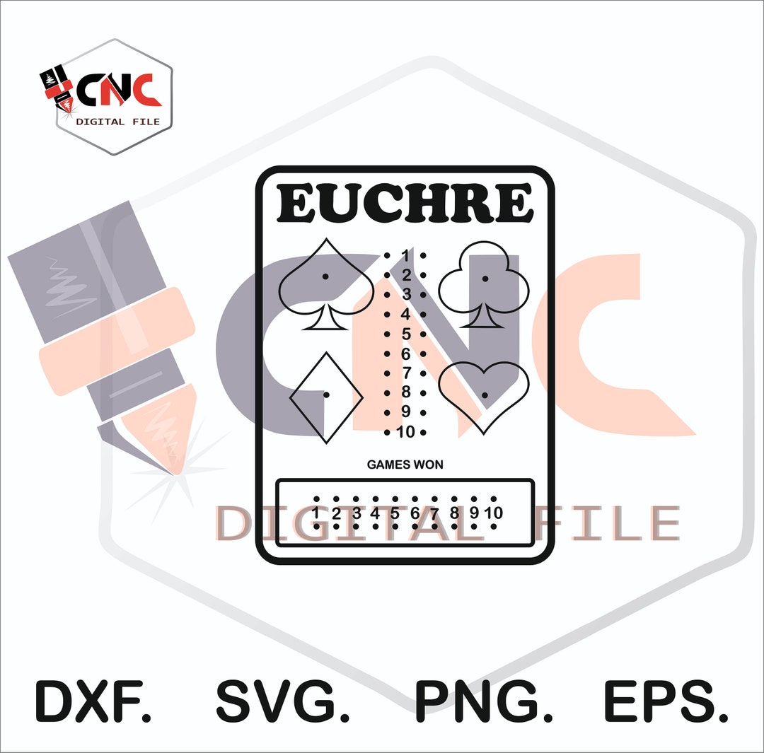 Euchre Game Board Card Game Vector File Svg and Dxf - Etsy