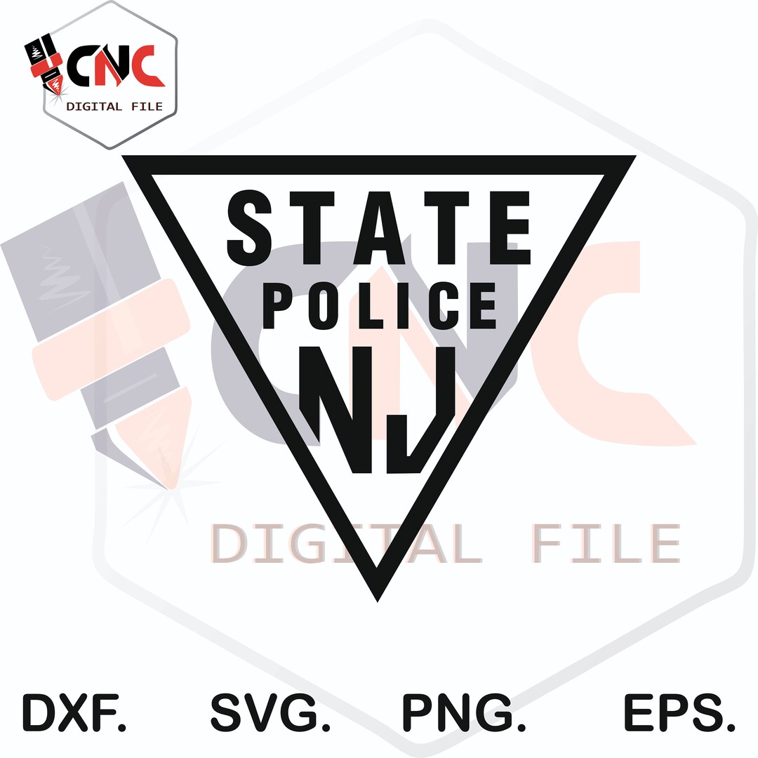 New Jersey State Police Badge Svg and Dxf - Etsy