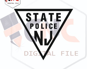 New Jersey State Police Svg Badge Logo Monogram Emblem Editable Blank ...