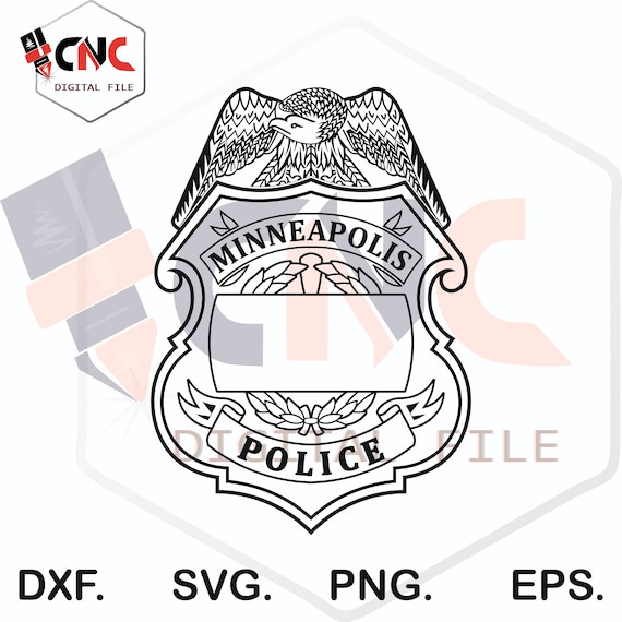 Minneapolis Police Badge Vector Svg and Dxf - Etsy UK