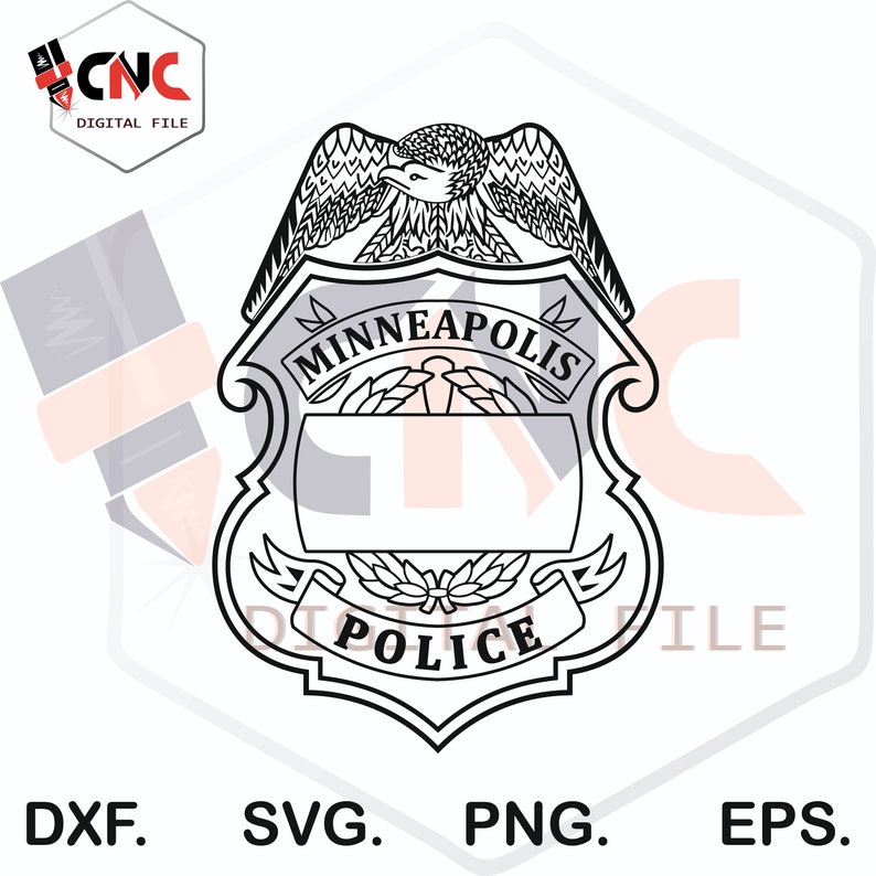 Minneapolis Police Badge Vector Svg and Dxf - Etsy UK