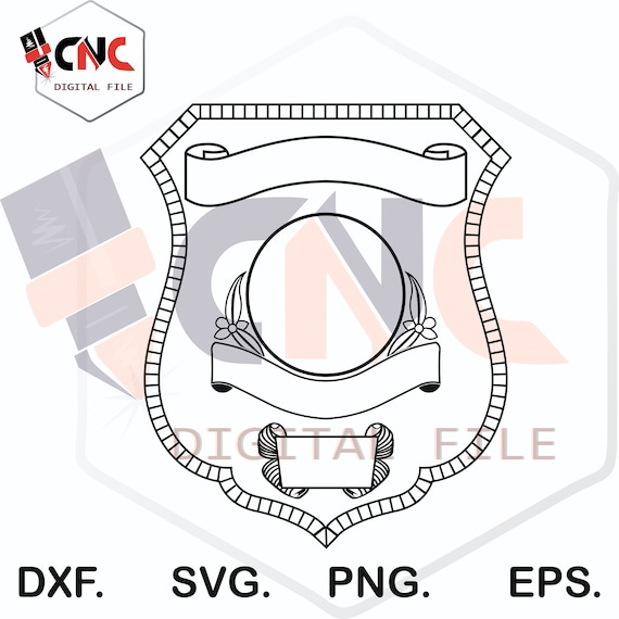 Police Badge Blank Vector File | Etsy