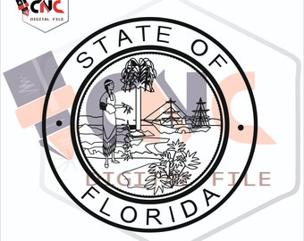 Florida State Seal INSTANT DOWNLOAD 1 Vector .eps .dxf .svg - Etsy