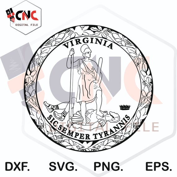 Virginia Seal Svg and Dxf File - Etsy Canada