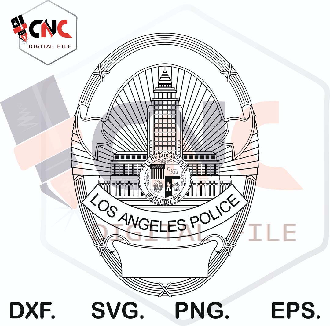 Los Angeles Police Badge Vector Usa Police Svg and Dxf - Etsy Canada