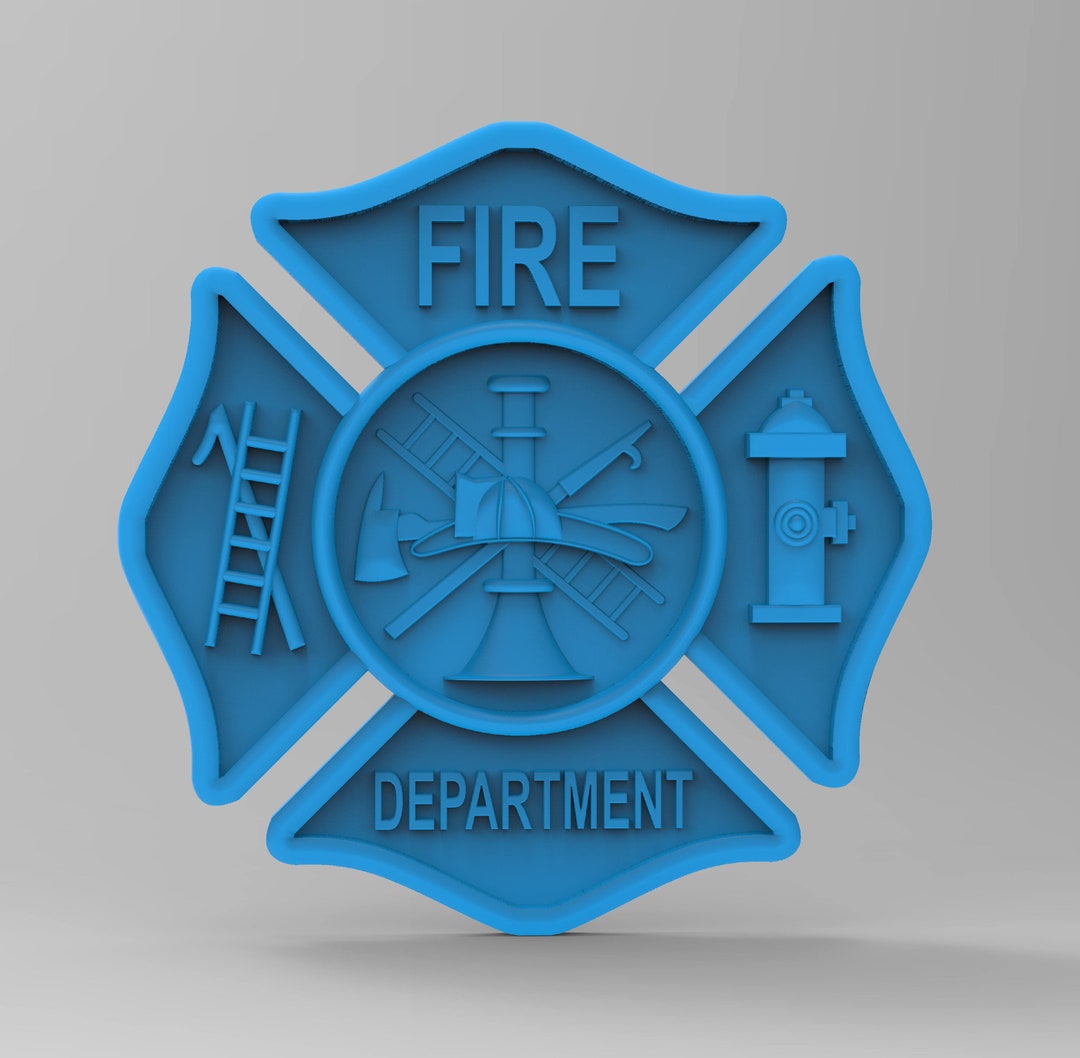 Fire Department Fire Rescue Badge 3d Stl Customize Available for 3d ...