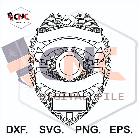 Police Badge Editable Customize File - Etsy